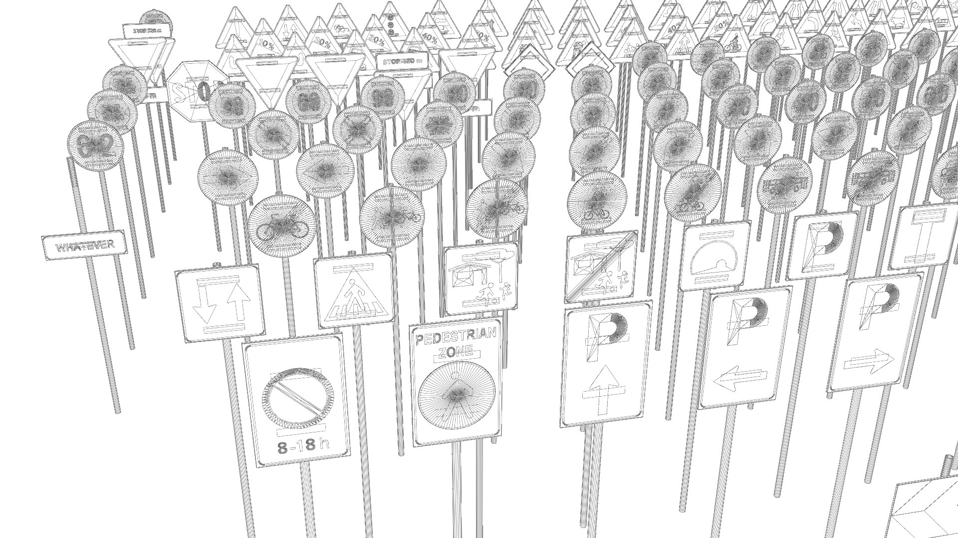 3D European Union Street Signs - TurboSquid 2368307