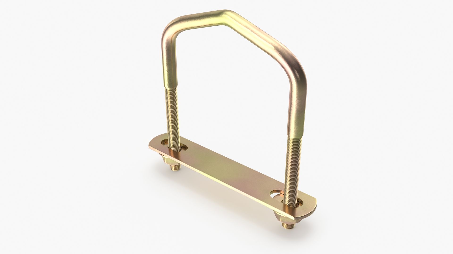 Triangular U-Bolts Bracket Brass 3D Model - TurboSquid 1959466
