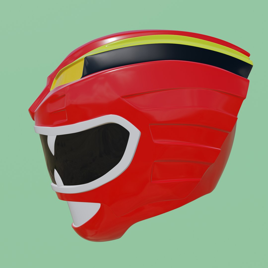 3D Gao Ranger Red Helmet 3D Print Model - TurboSquid 2336284