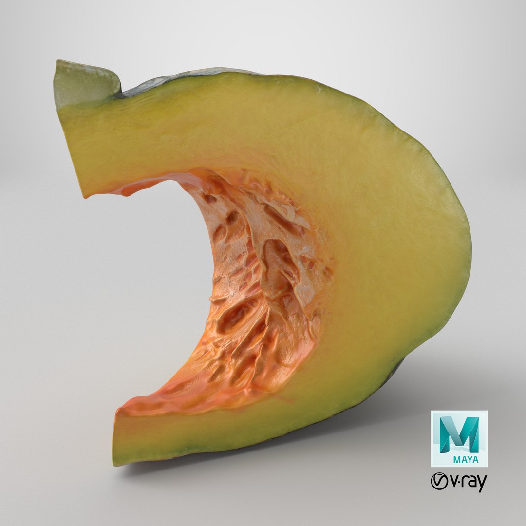 Asian Pumpkin Slice 2 3D Model - TurboSquid 2236400
