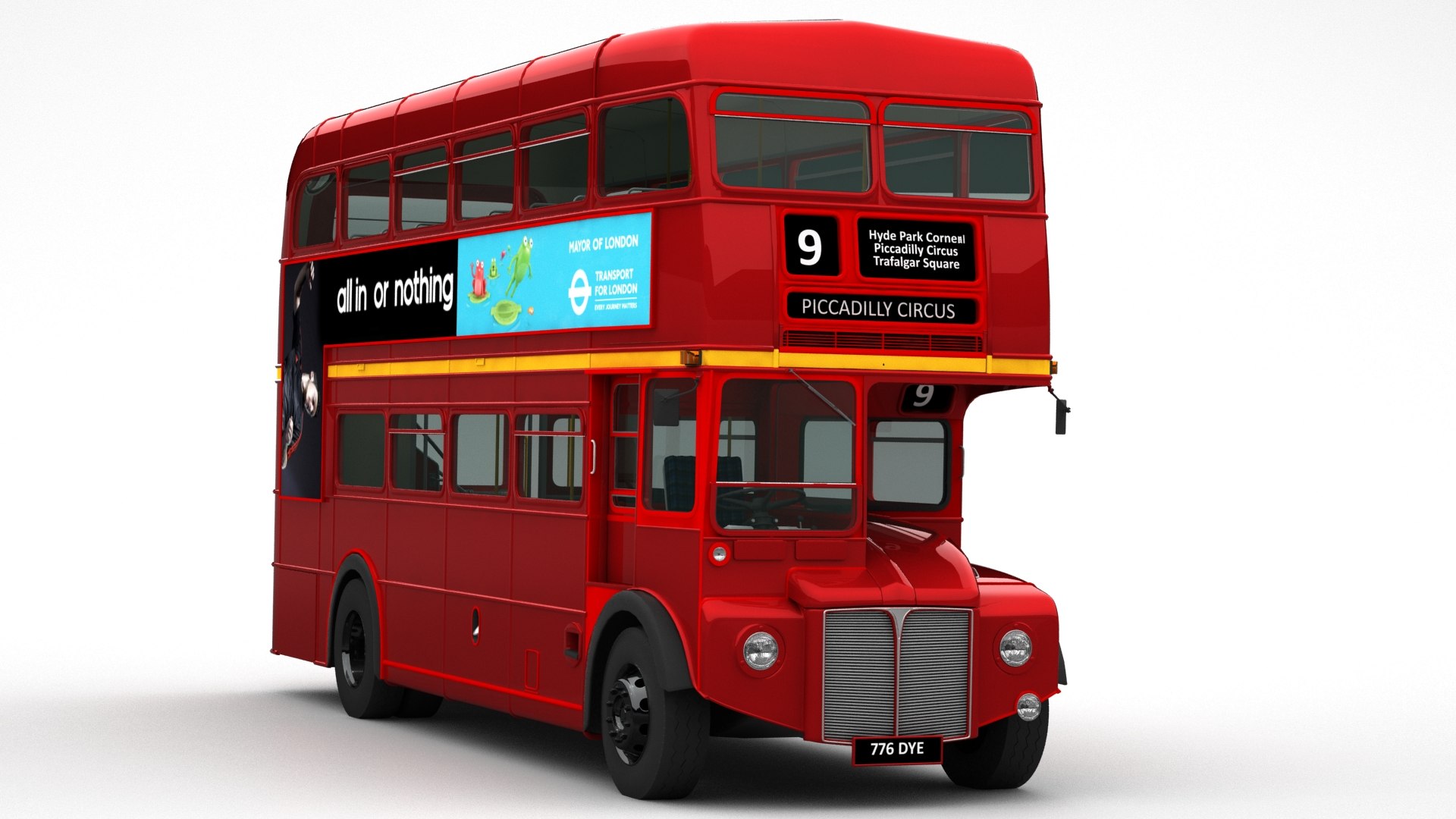 London Double Decker Bus model - TurboSquid 2010491
