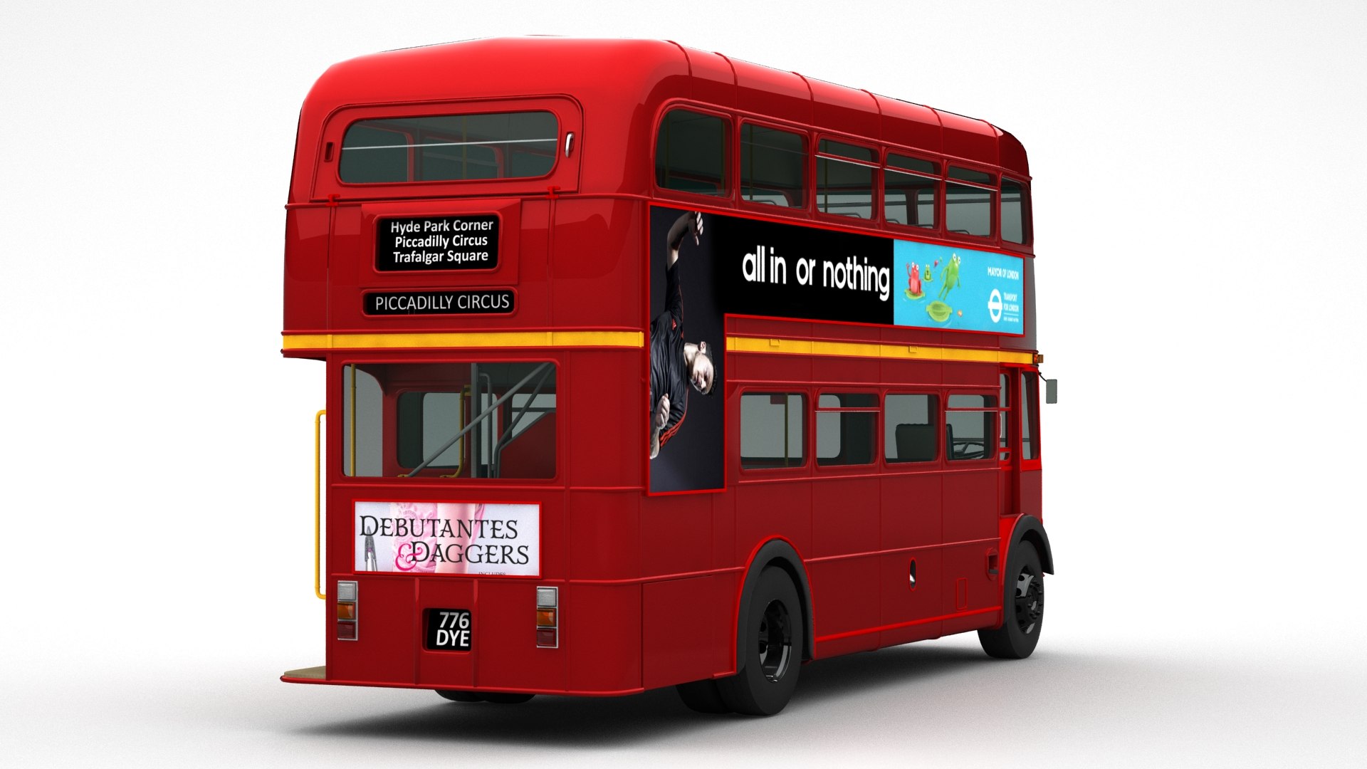 London Double Decker Bus model - TurboSquid 2010491