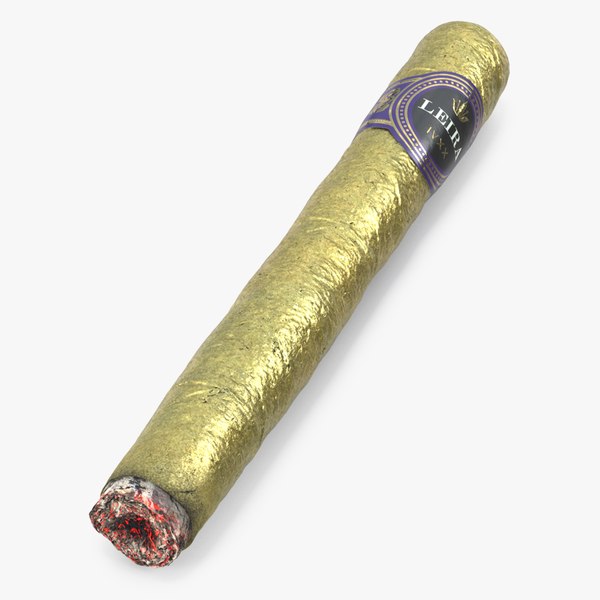 modelo 3d Cigarro de cannabis Leira Long envuelto en papel de aluminio ...