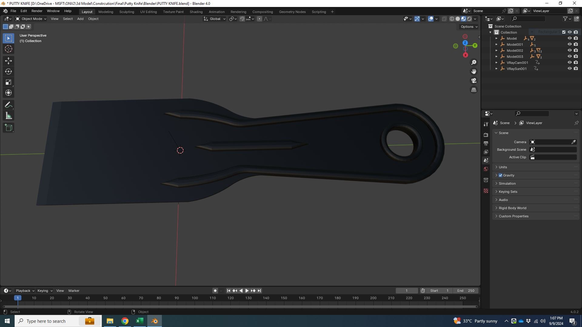 3D PUTTY KNIFE - TurboSquid 2278811
