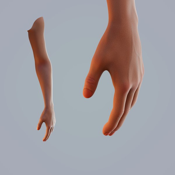 realistic rigged hand 3d fbx