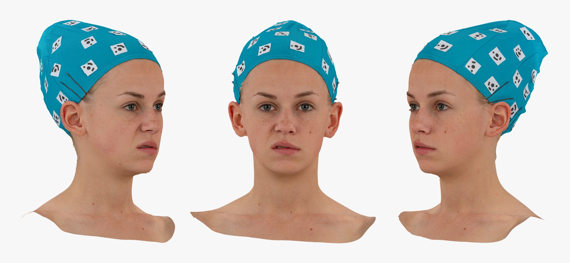 3D rhea human head upper model - TurboSquid 1627806