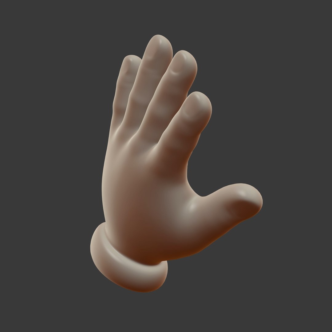3D Model Cartoon Hand - TurboSquid 1326545