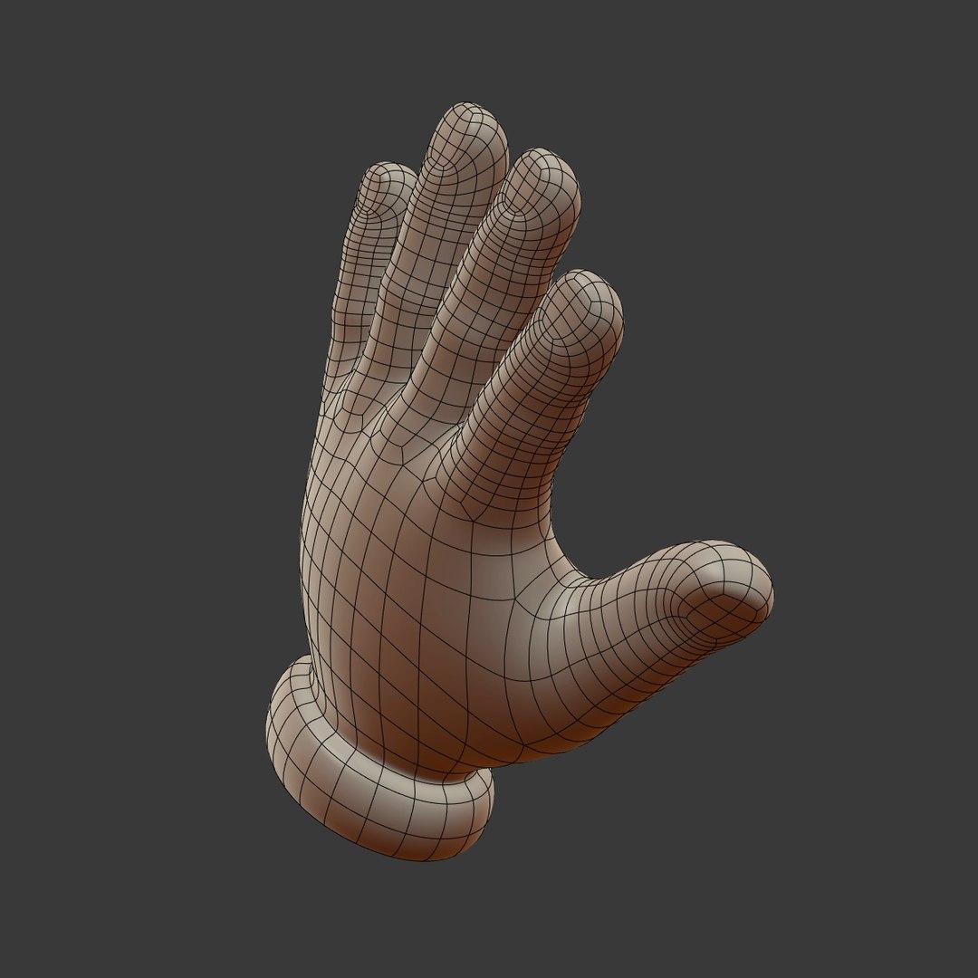 3D Model Cartoon Hand - TurboSquid 1326545