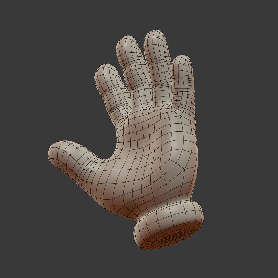 3D Model Cartoon Hand - TurboSquid 1326545