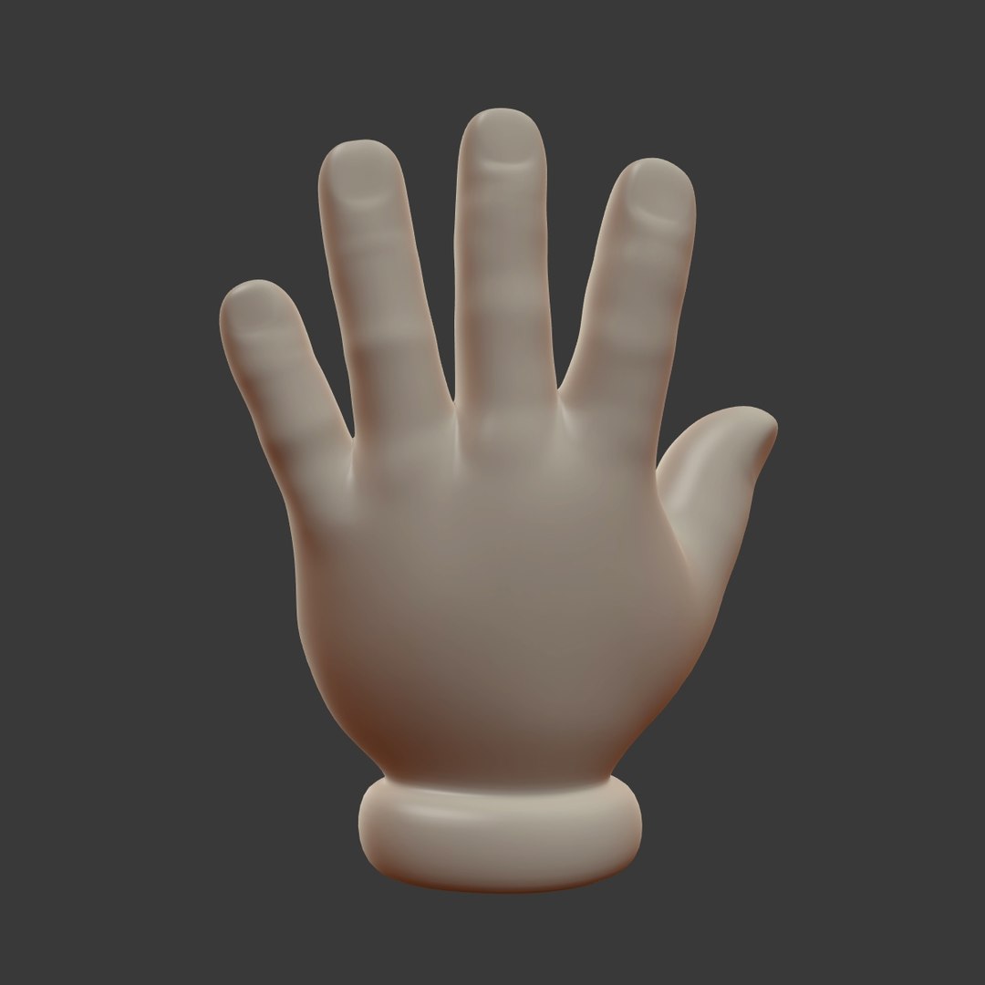 3D Model Cartoon Hand - TurboSquid 1326545