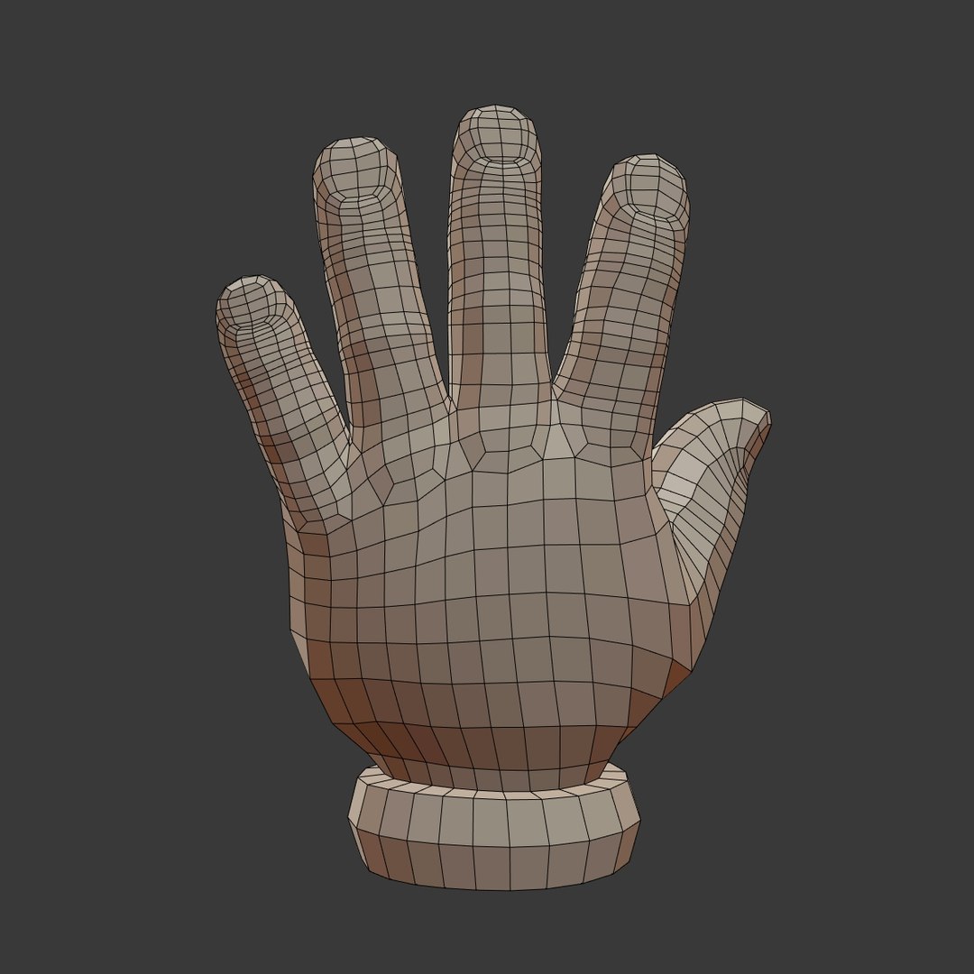 3D Model Cartoon Hand - TurboSquid 1326545