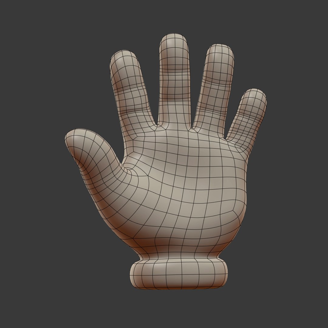 3D Model Cartoon Hand - TurboSquid 1326545
