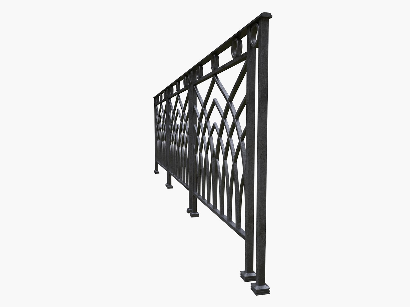 3D Railing Iron - TurboSquid 1623657