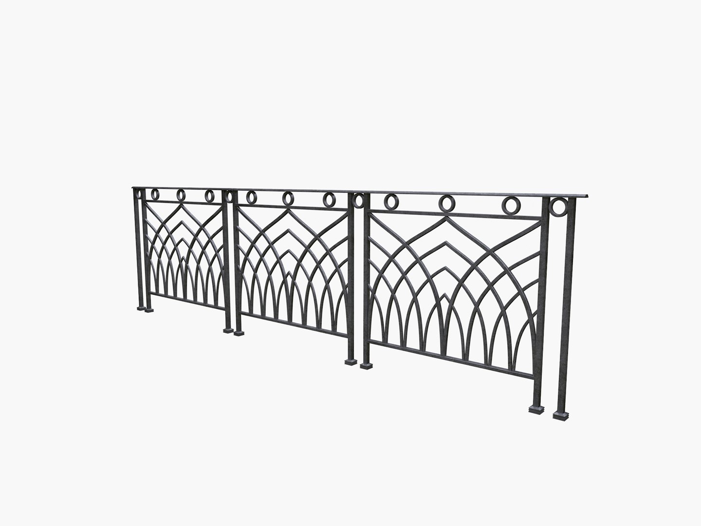 3D Railing Iron - TurboSquid 1623657