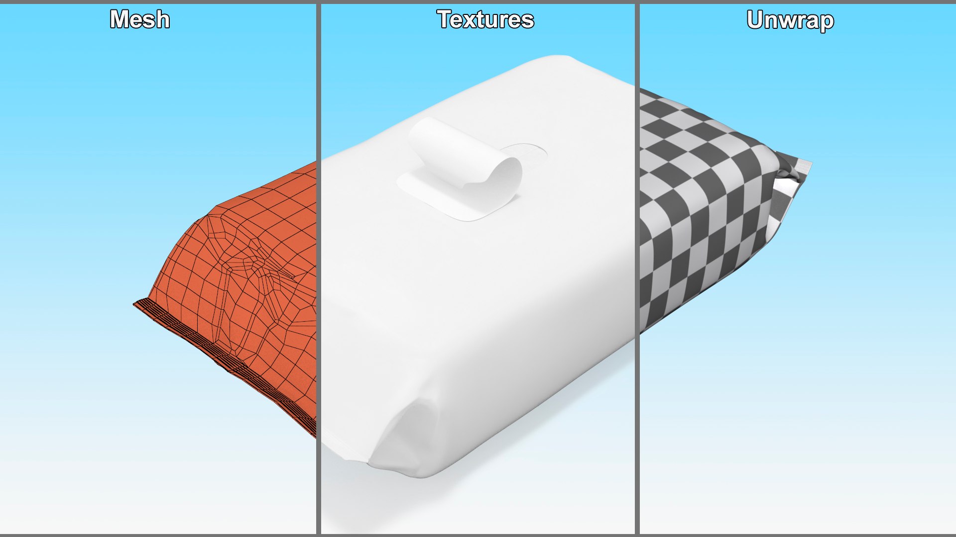 3D Opened Package Of Wet Wipes Model - TurboSquid 2230647