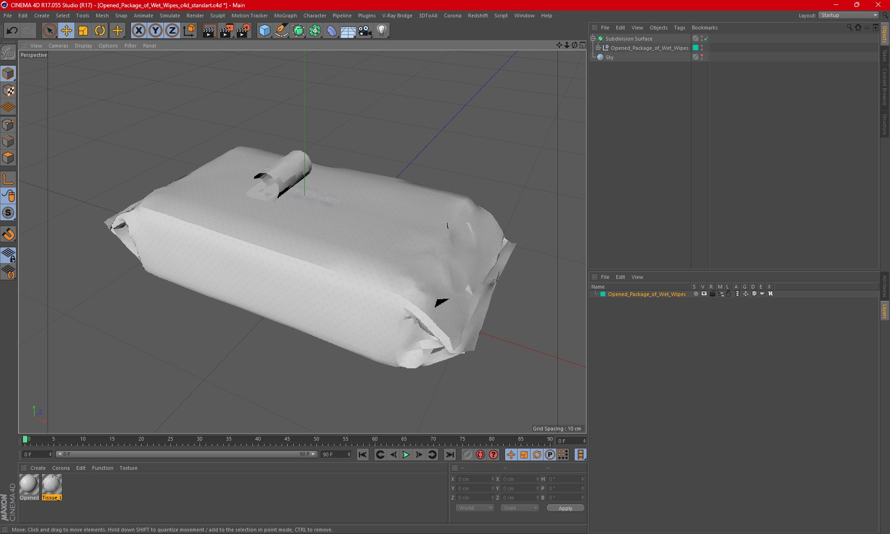 3D Opened Package Of Wet Wipes Model - TurboSquid 2230647