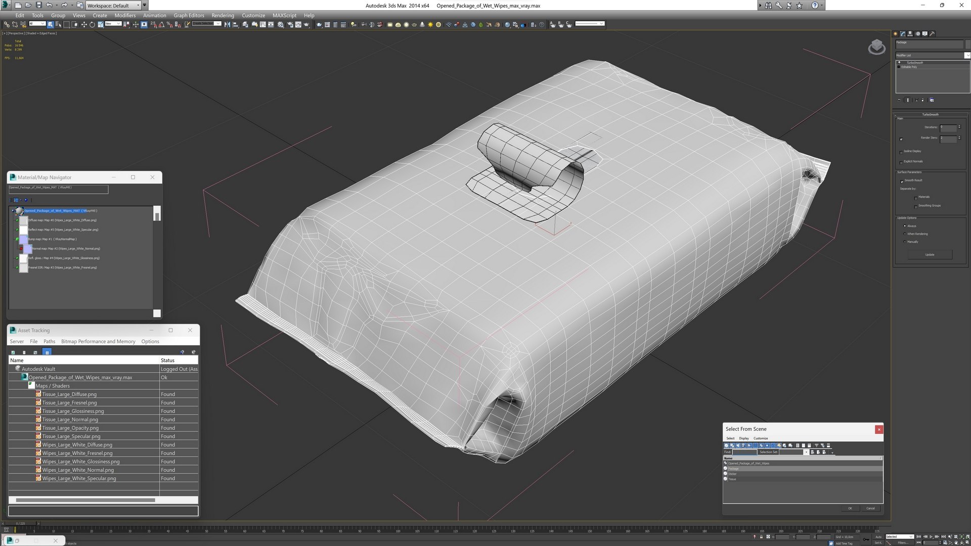 3D Opened Package Of Wet Wipes Model - TurboSquid 2230647