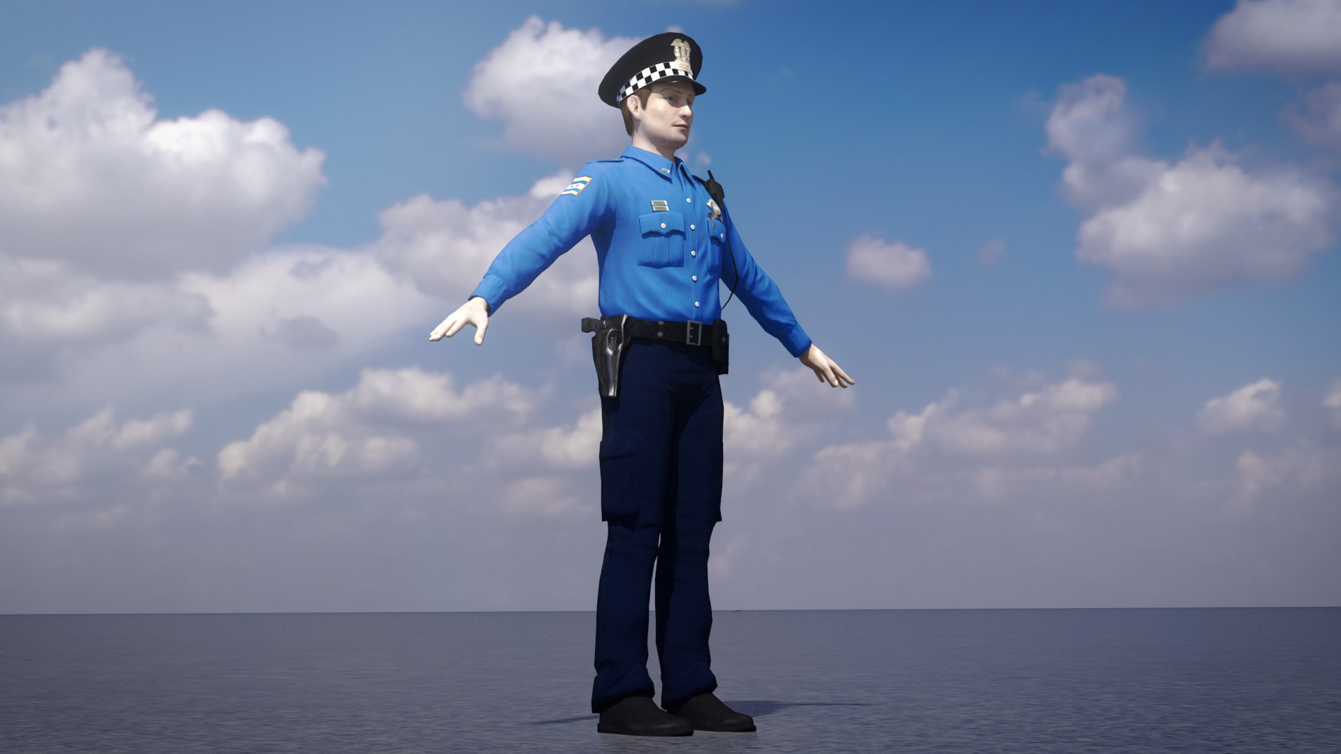 3D Police Officer 0073 Model - TurboSquid 2301622