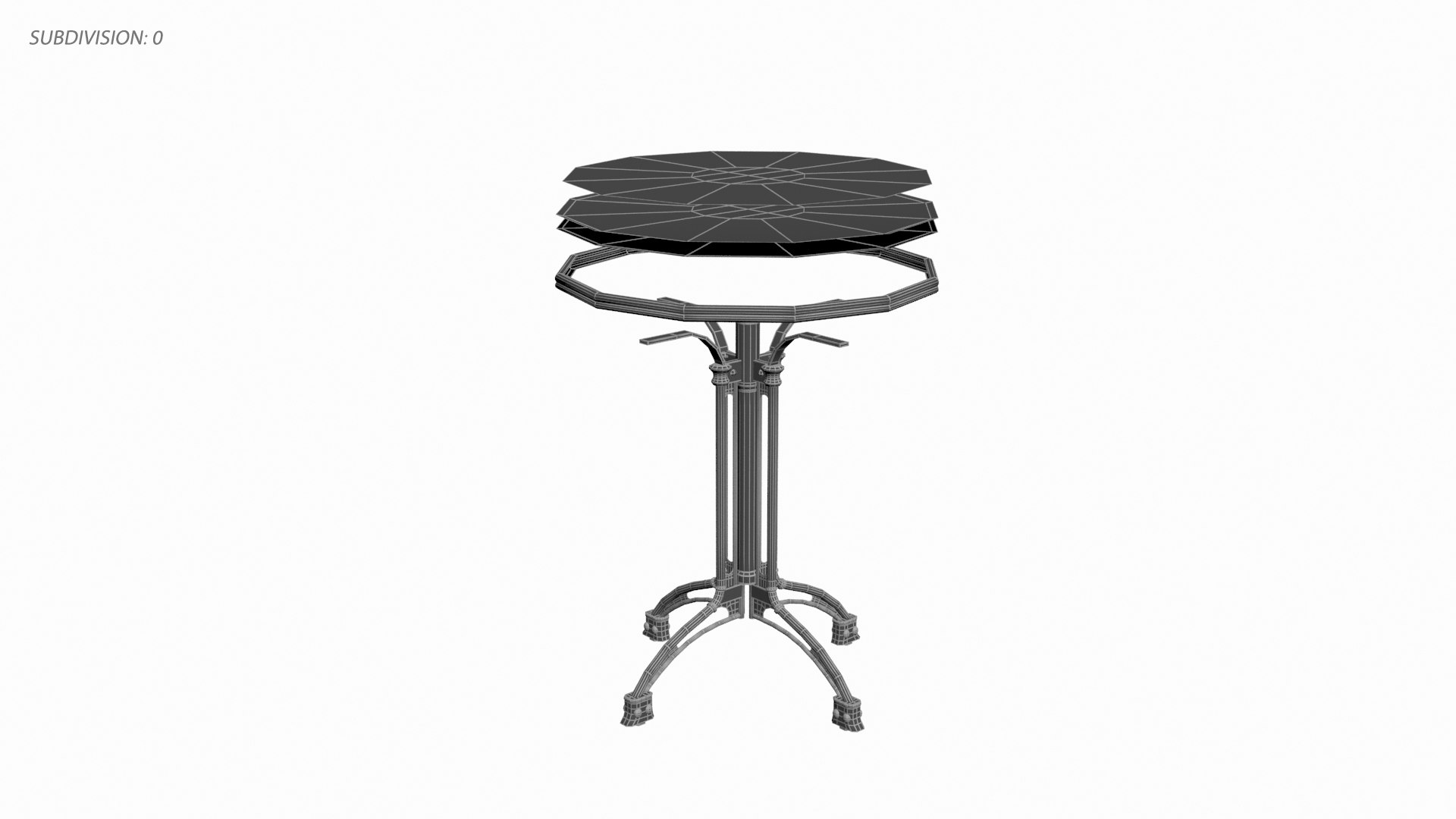 3D Round Terrace Table - TurboSquid 2311133