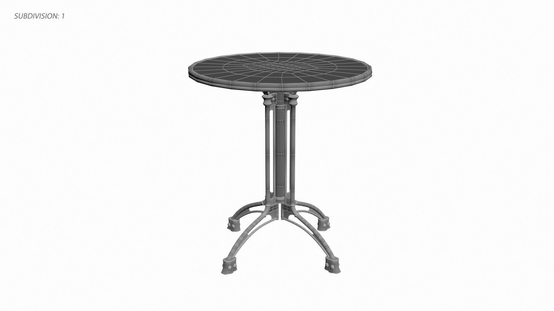 3D Round Terrace Table - TurboSquid 2311133