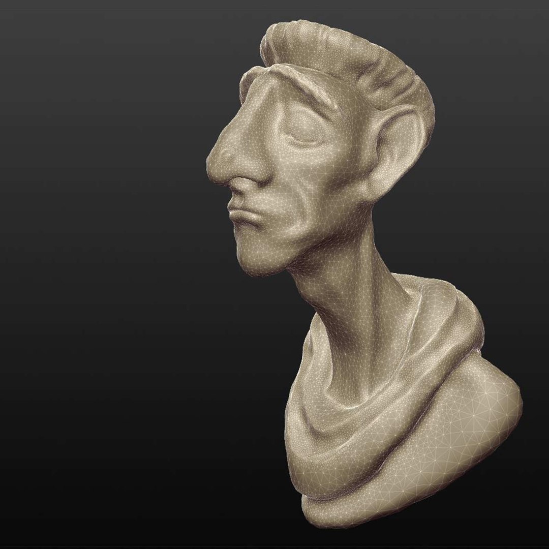 Bust Man Cartoon 3D Model - TurboSquid 1299945