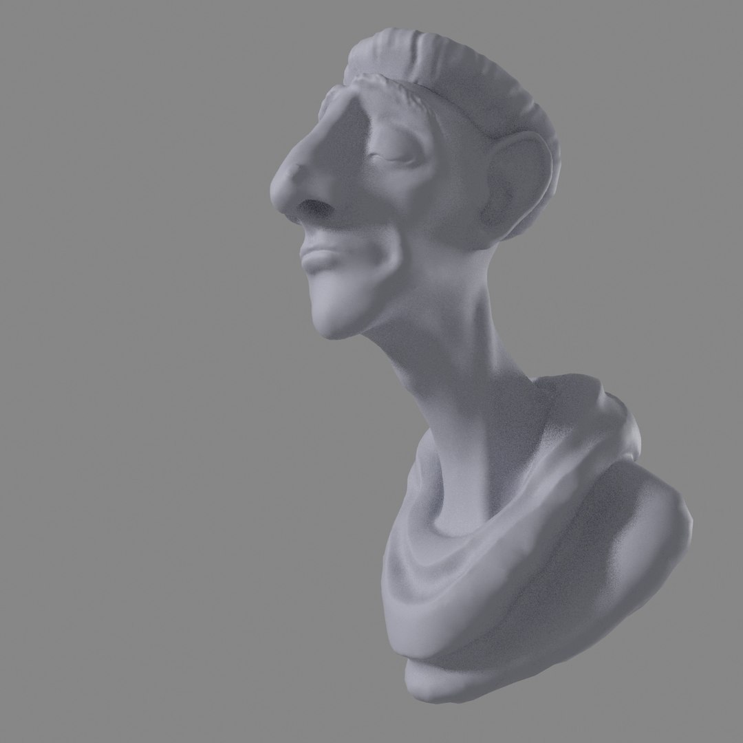 Bust Man Cartoon 3D Model - TurboSquid 1299945