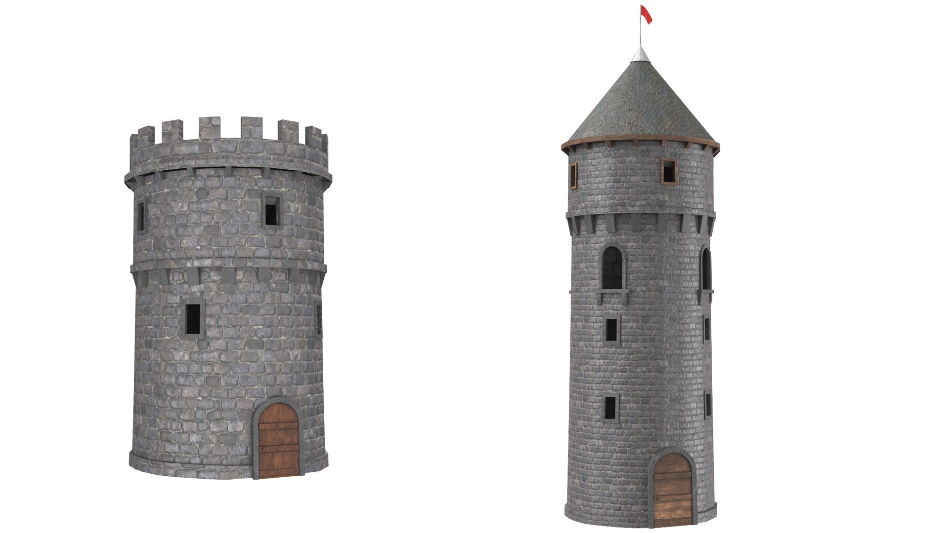 Real Castle Towers Model - TurboSquid 1438306