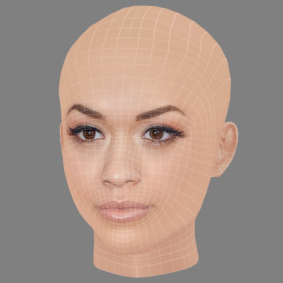 Rita Ora Head - No Hair - Low Poly Head For Game 3D - TurboSquid 2344566