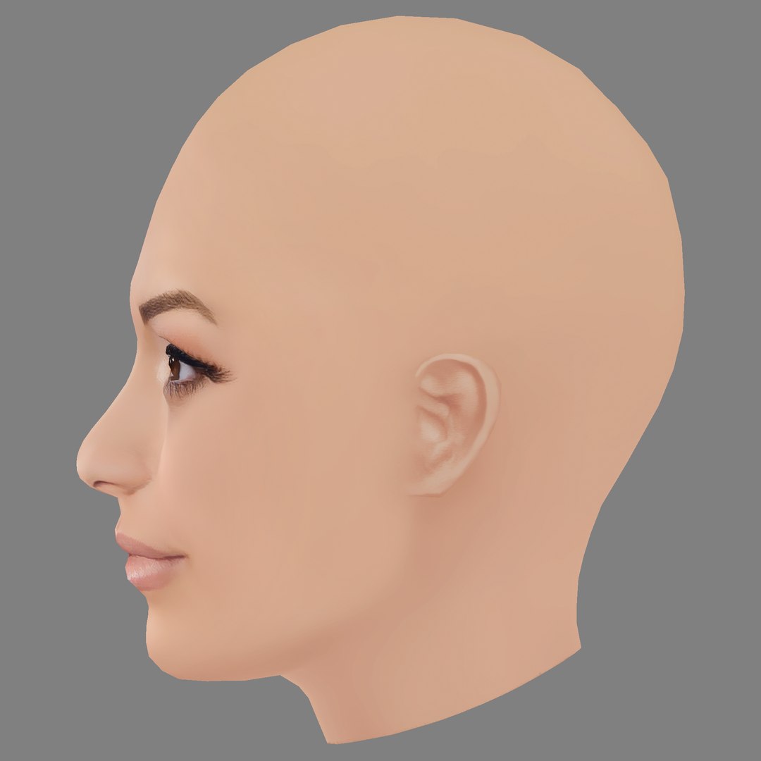 Rita Ora Head - No Hair - Low Poly Head For Game 3D - TurboSquid 2344566