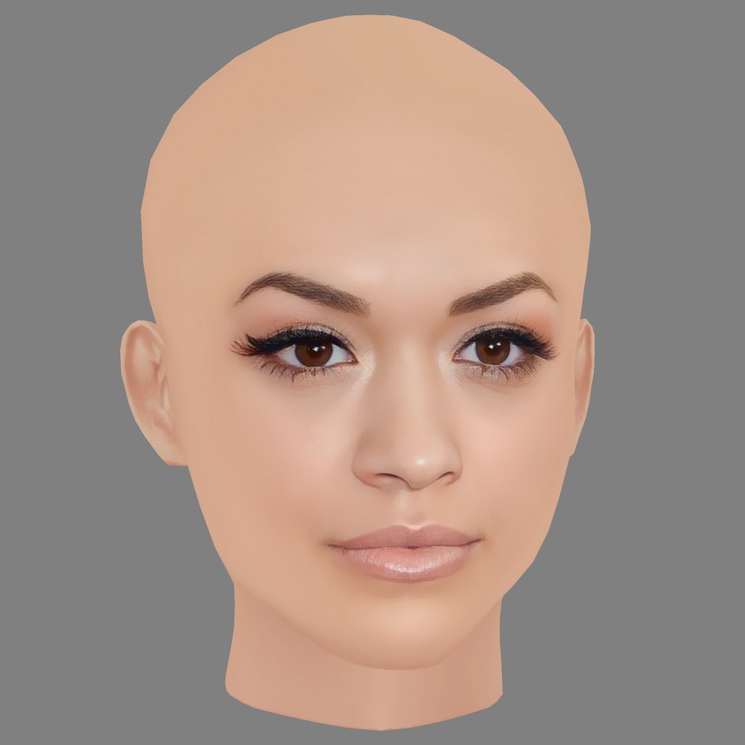 Rita Ora Head - No Hair - Low Poly Head For Game 3D - TurboSquid 2344566