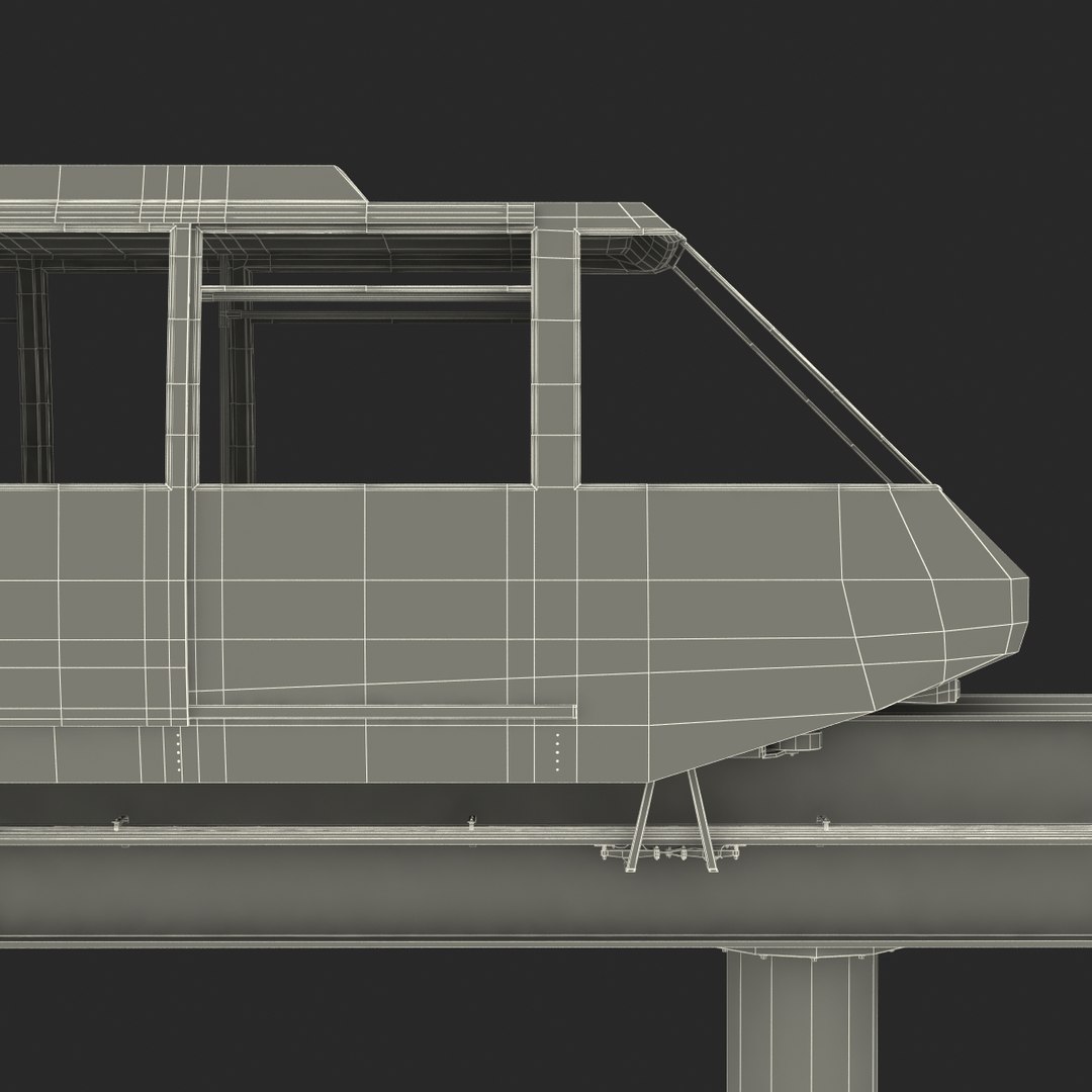 3d Model Of Monorail Rail