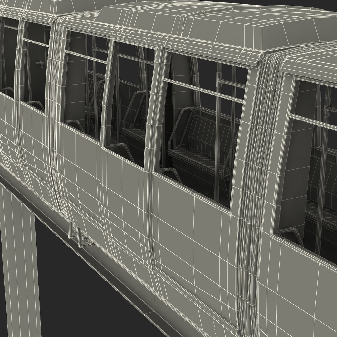 3d Model Of Monorail Rail