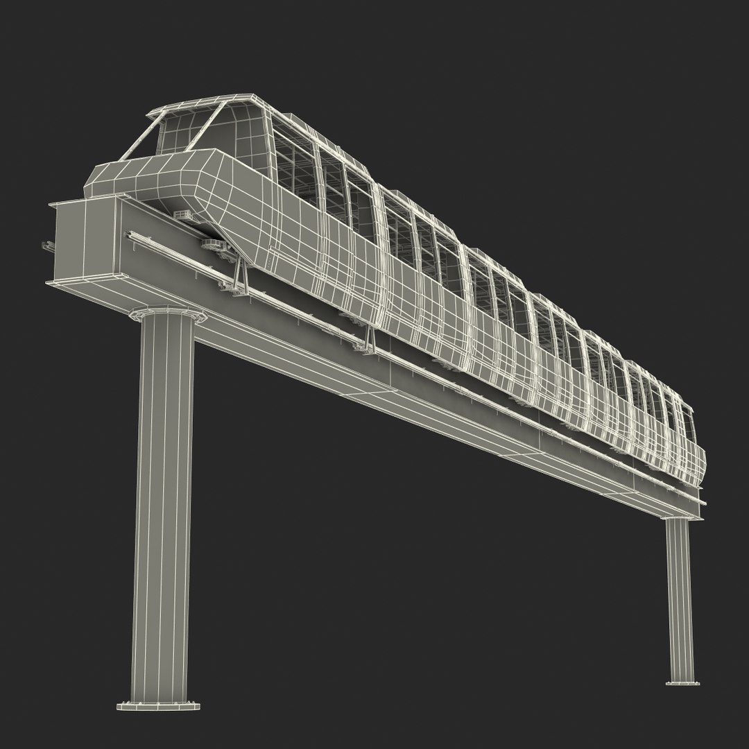 3d Model Of Monorail Rail