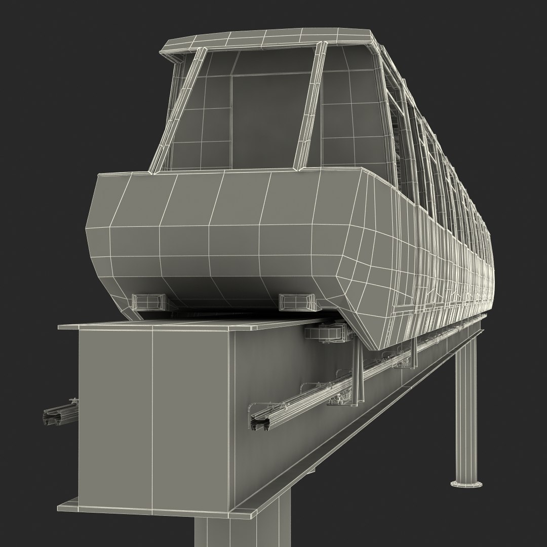 3d Model Of Monorail Rail