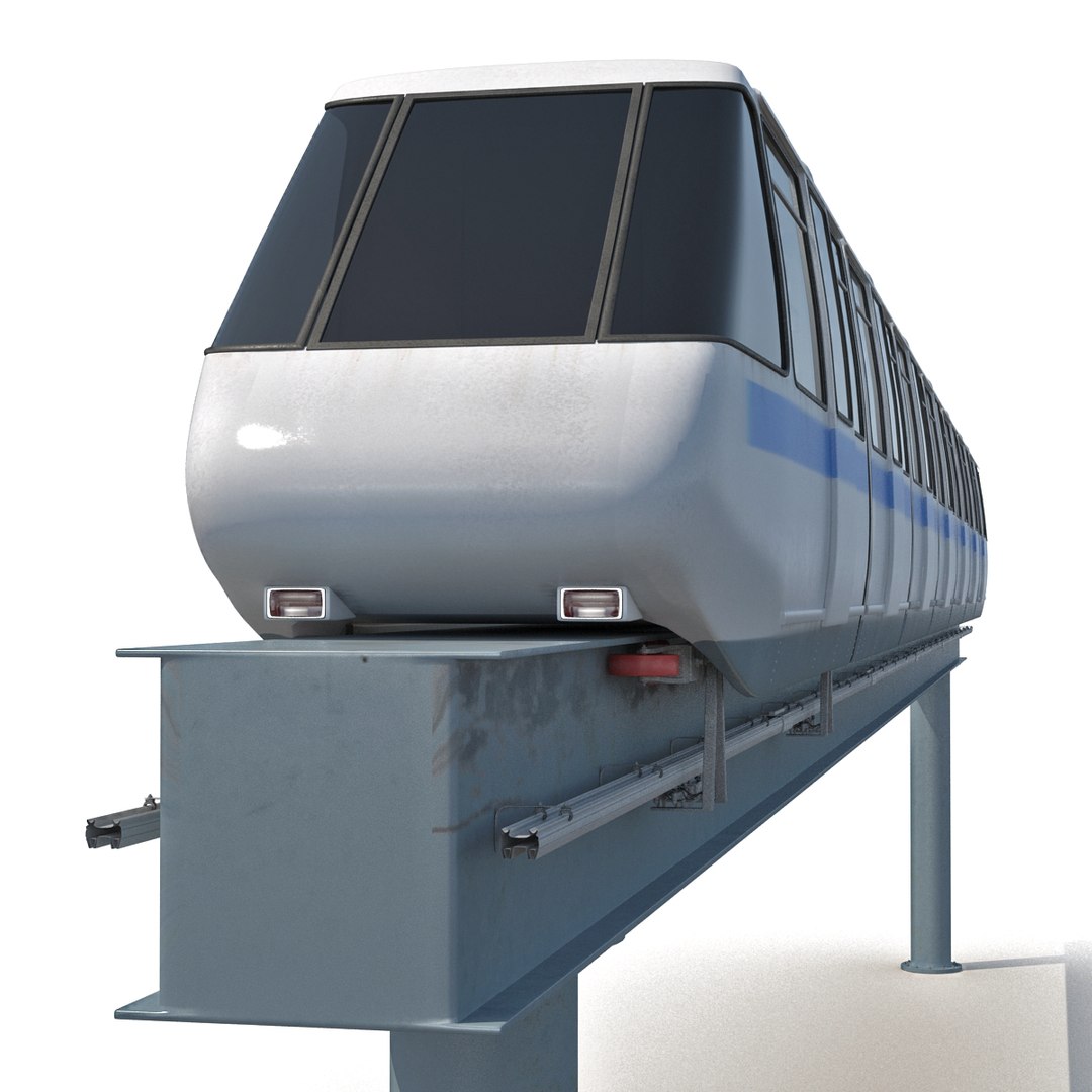 3d model of monorail rail