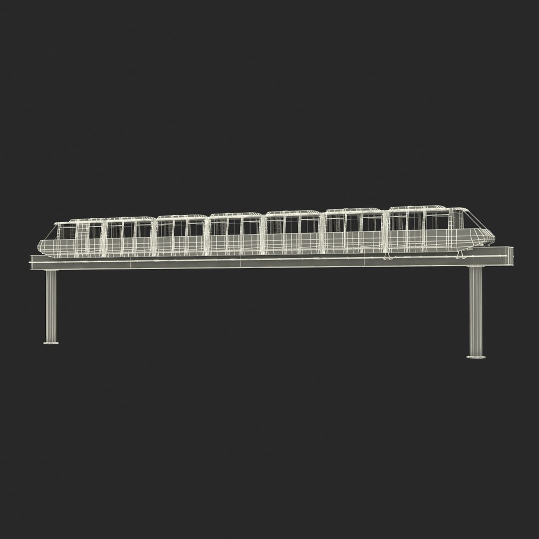 3d Model Of Monorail Rail
