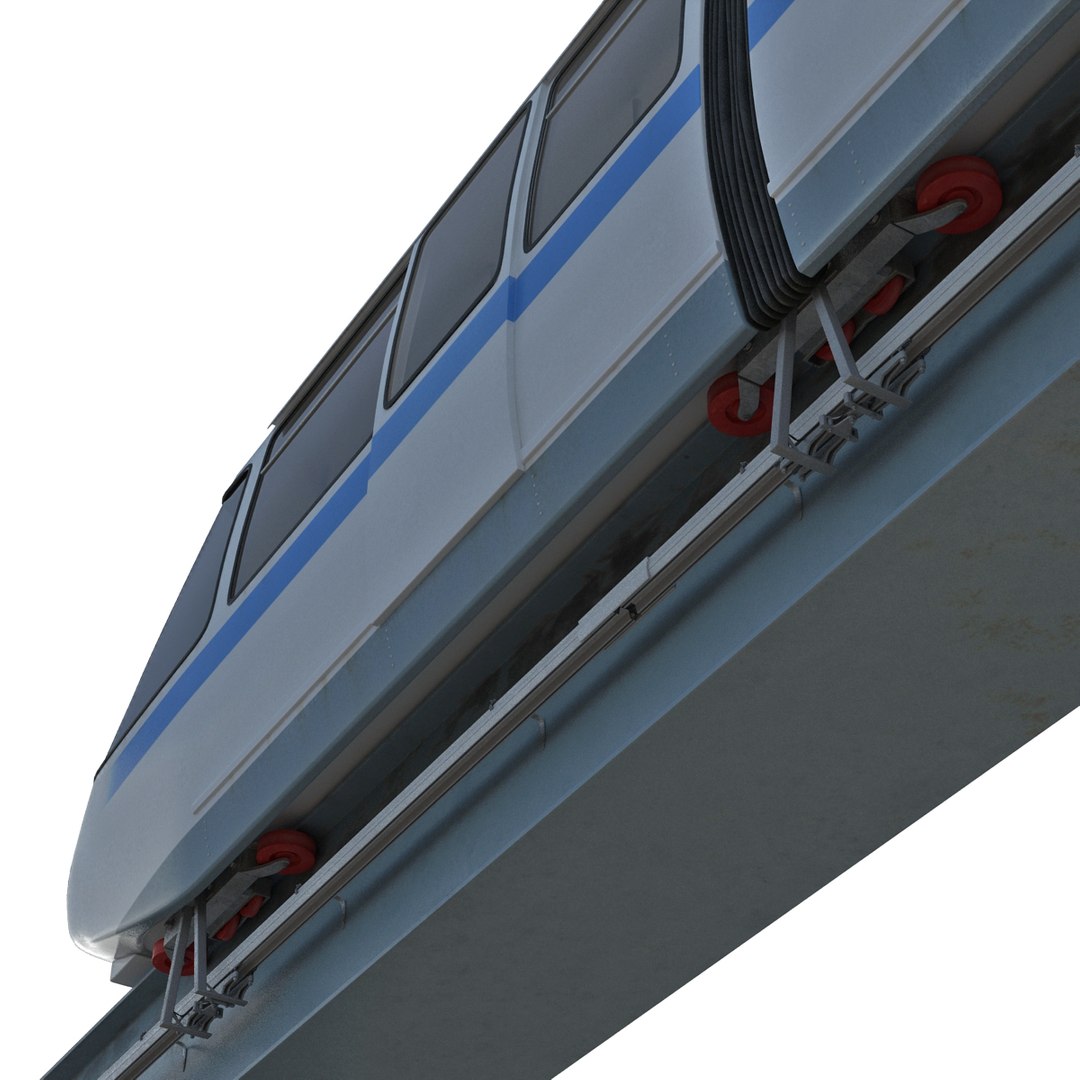 3d model of monorail rail
