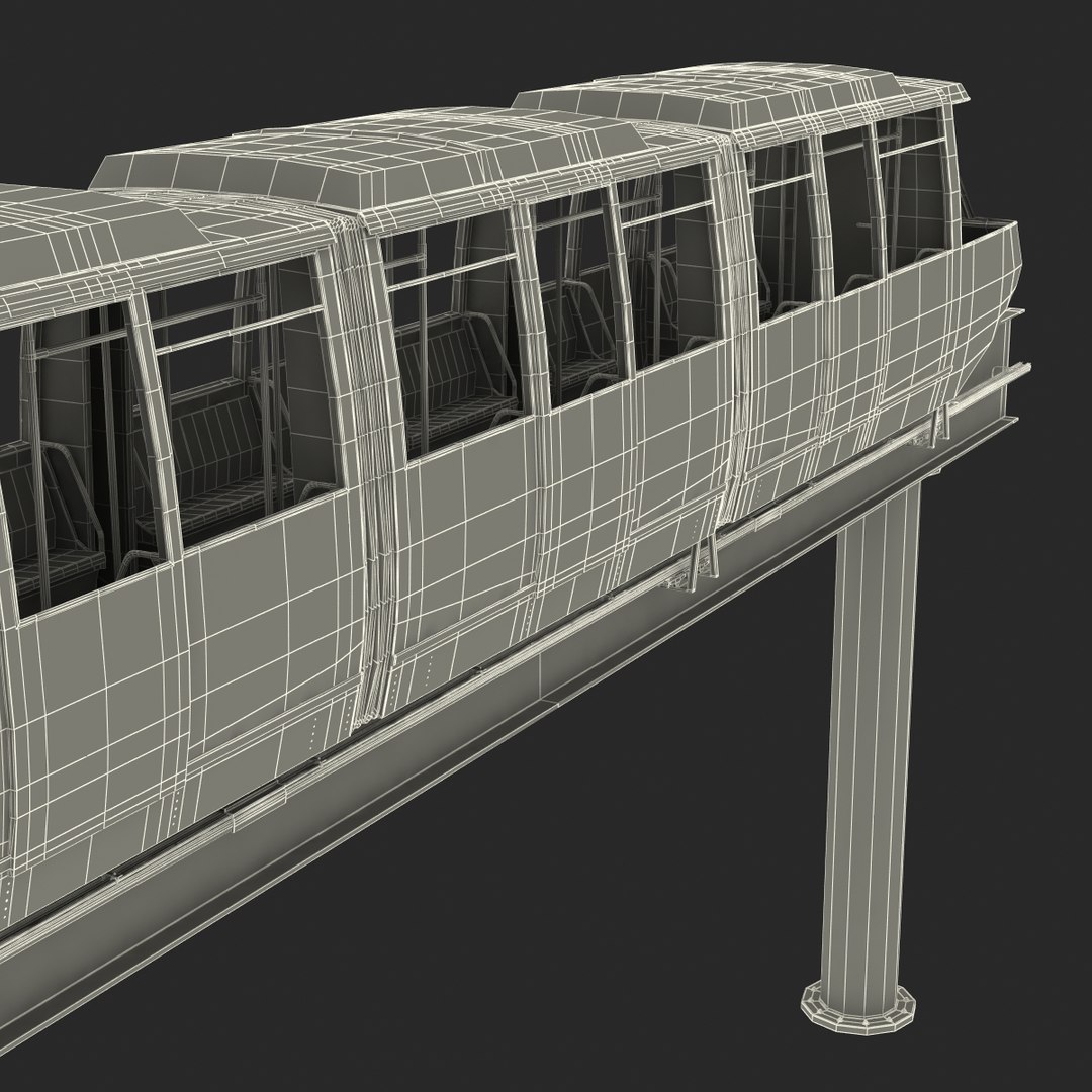 3d Model Of Monorail Rail