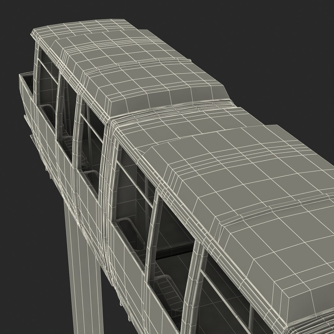 3d Model Of Monorail Rail