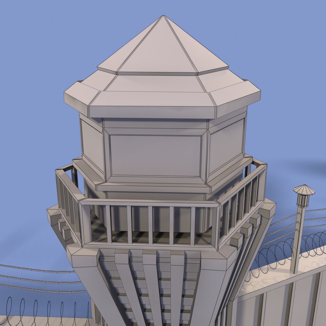 3d Prison Wall Model