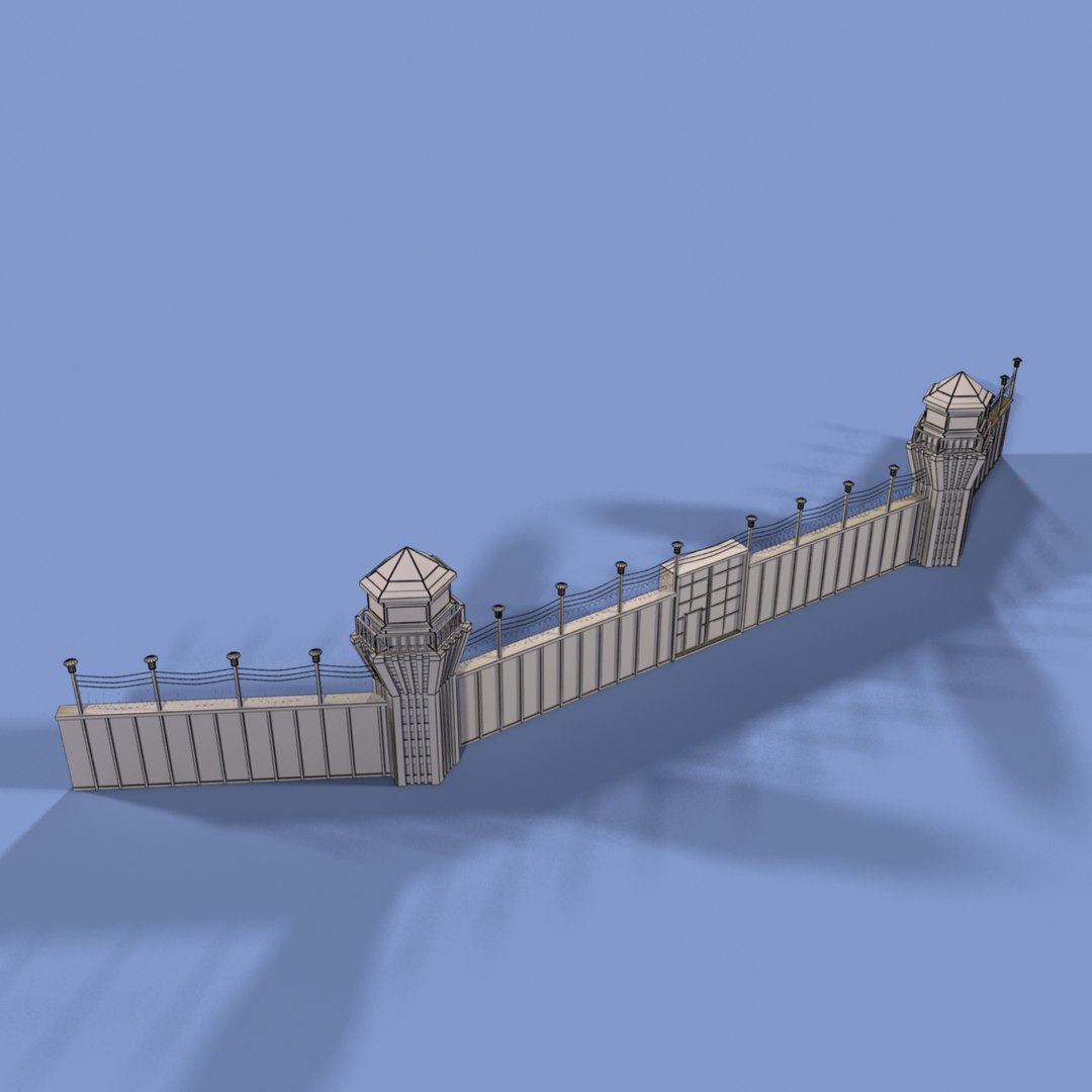 3d Prison Wall Model