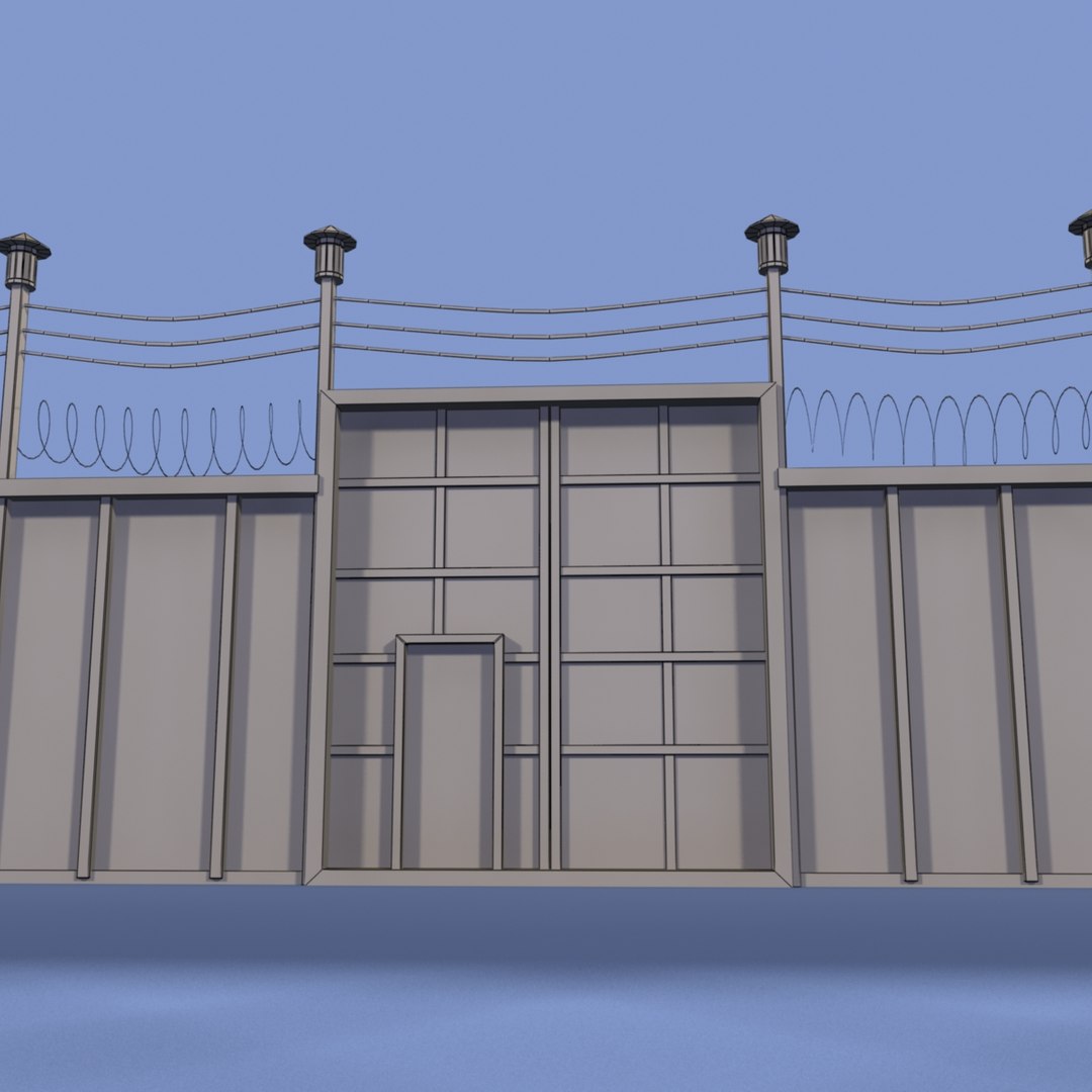 3d Prison Wall Model