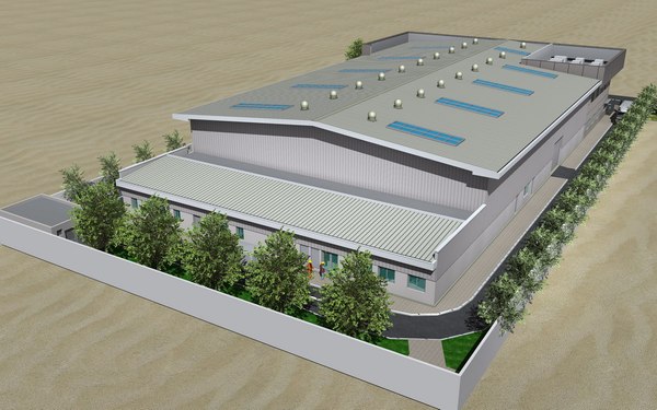 3d model aluminum factory building