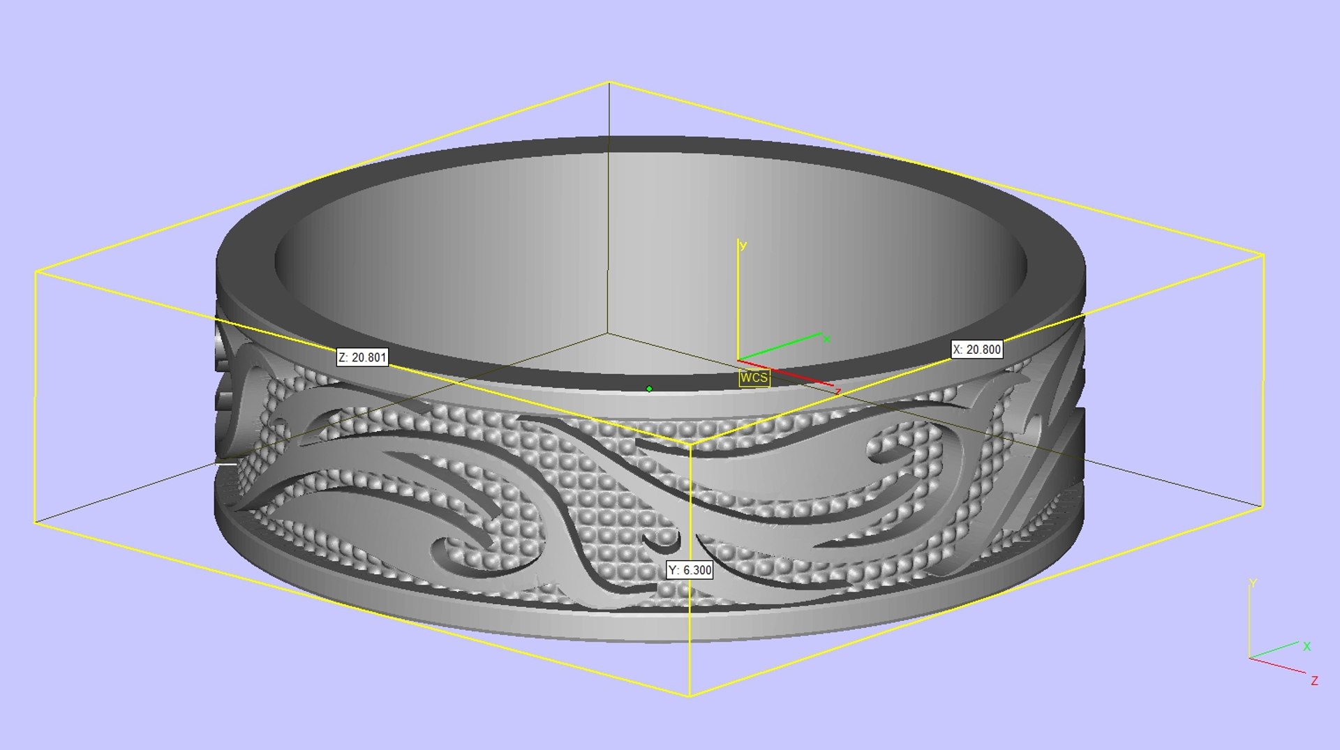 3D Rings With Flame Ornament Model - TurboSquid 1878328