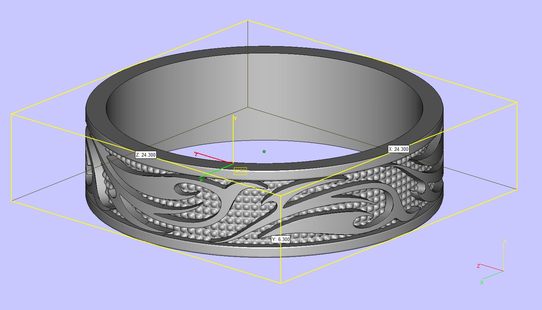 3D Rings With Flame Ornament Model - TurboSquid 1878328