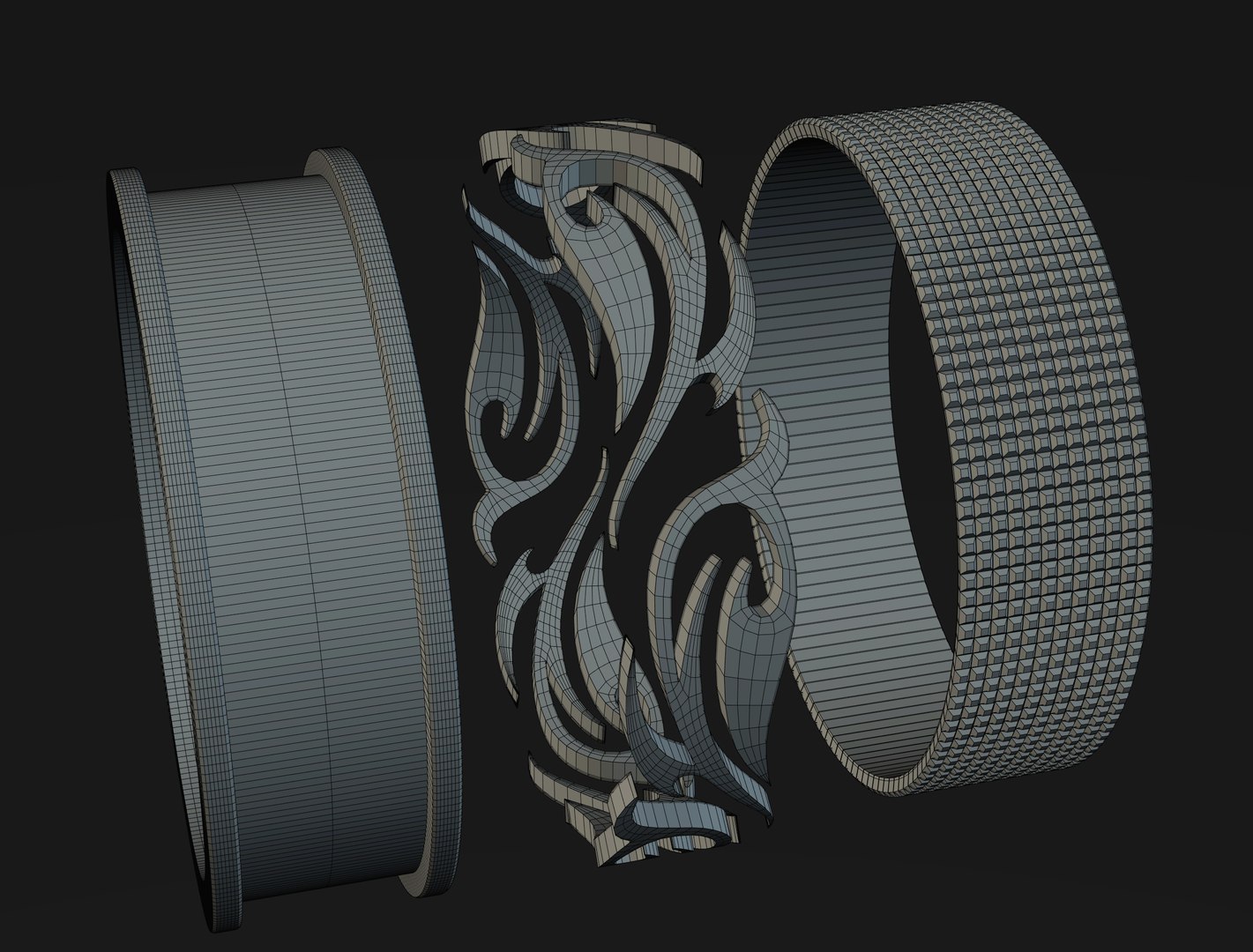 3D Rings With Flame Ornament Model - TurboSquid 1878328