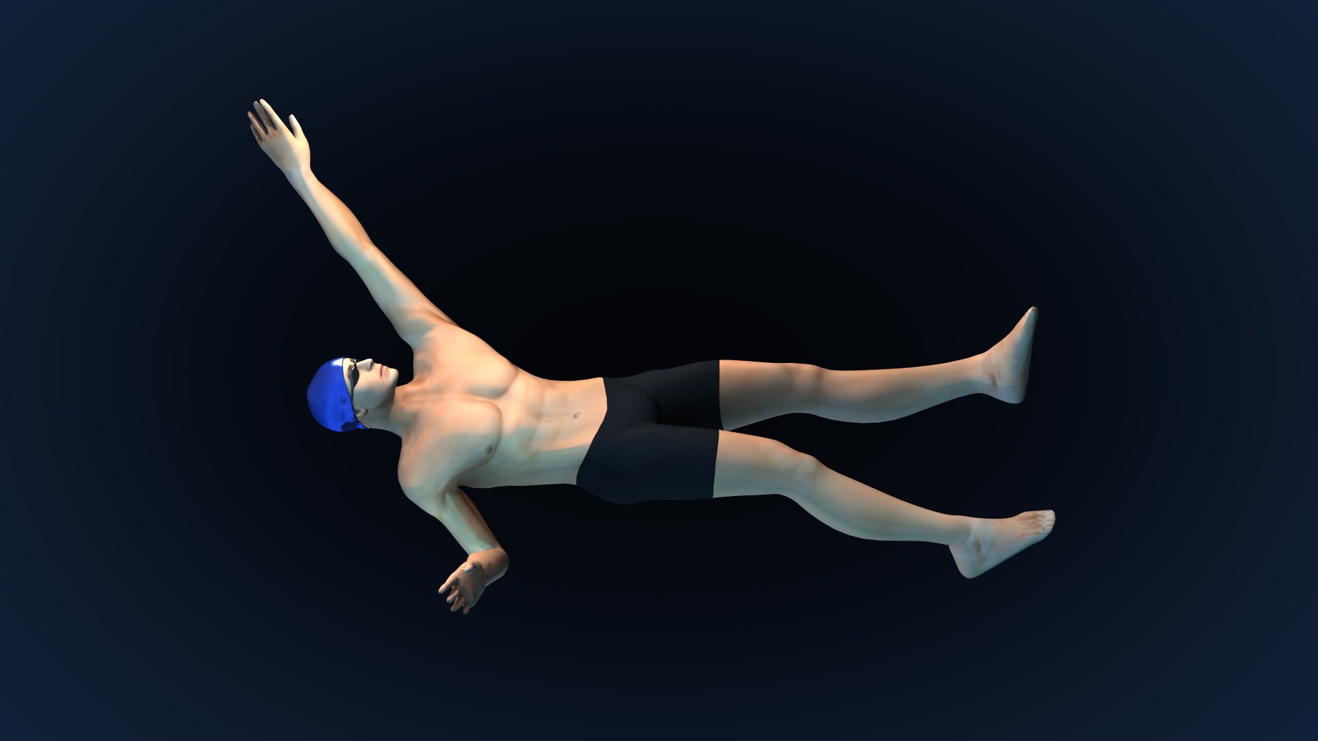 3d Swimming Man Rigged Style