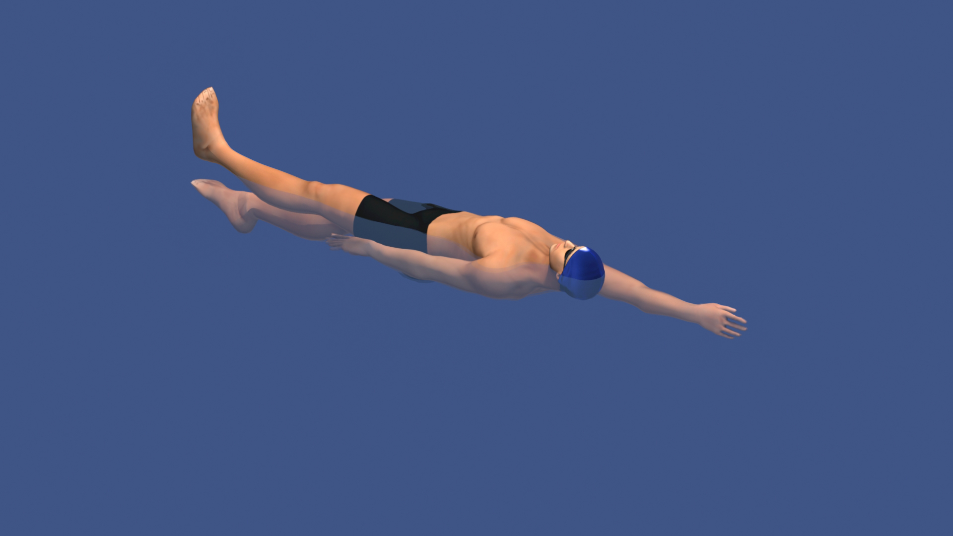 3d Swimming Man Rigged Style