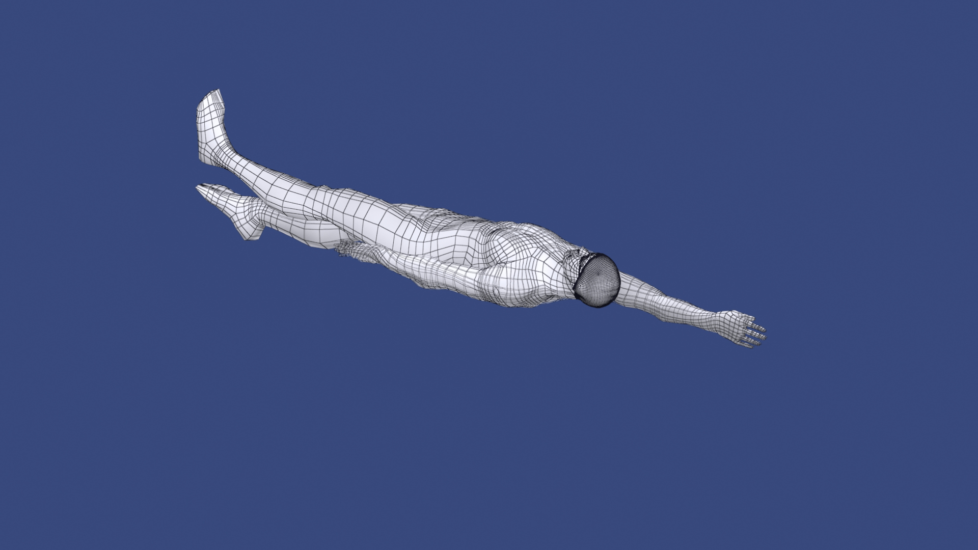 3d Swimming Man Rigged Style