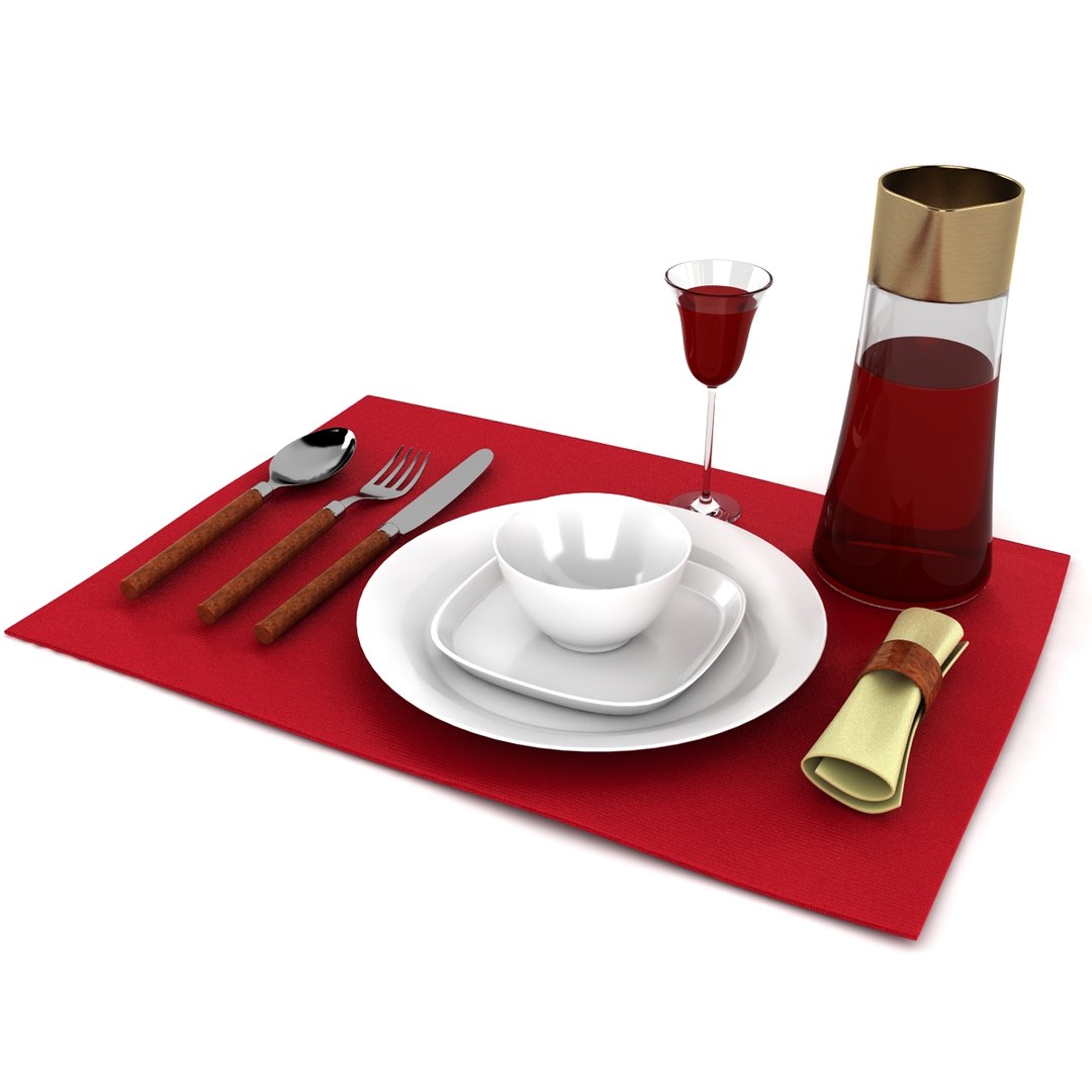3d model dinner set